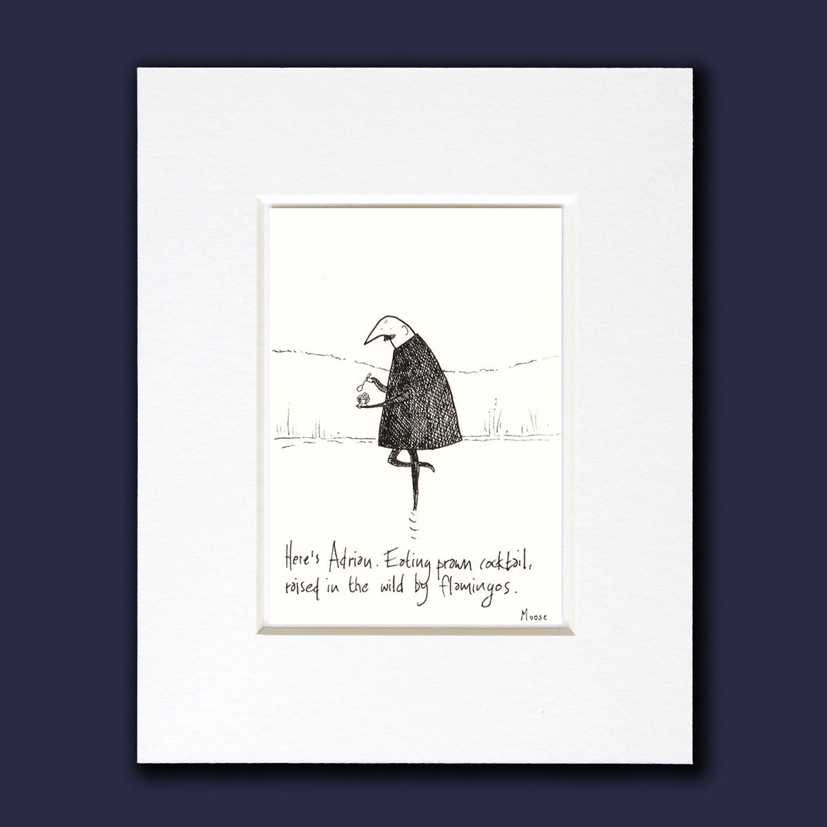 Here's Adrain Eating Prawn Cocktail By Moose Allain – worldofmoose